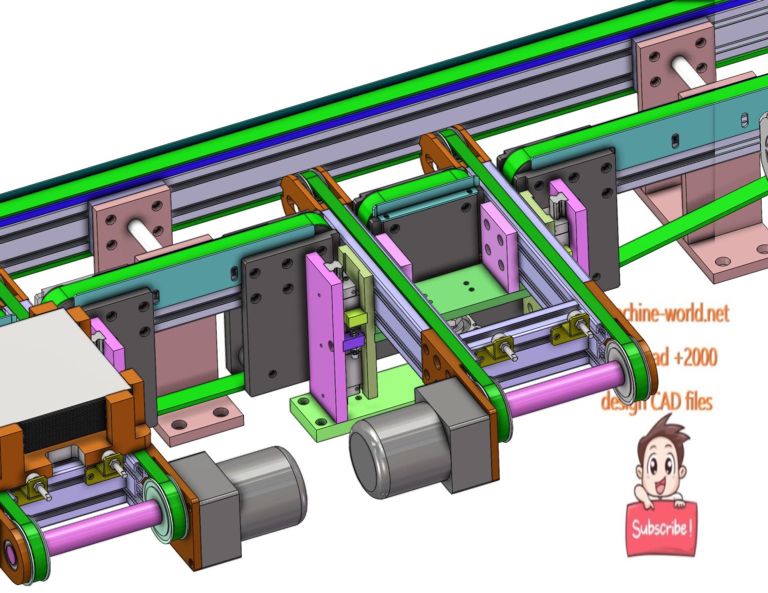 industrial 3D model Automatic Special Conveyor - MACHINE - WORLD