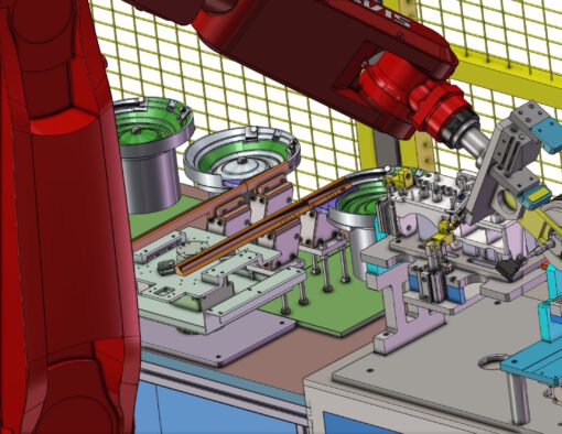 industrial 3D model Robotic collaborative assembly line - MACHINE - WORLD