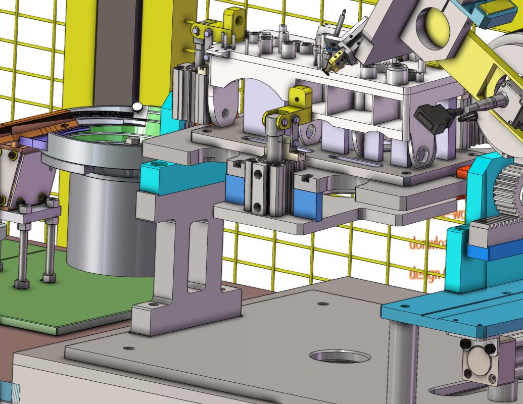 industrial 3D model Robotic collaborative assembly line - MACHINE - WORLD