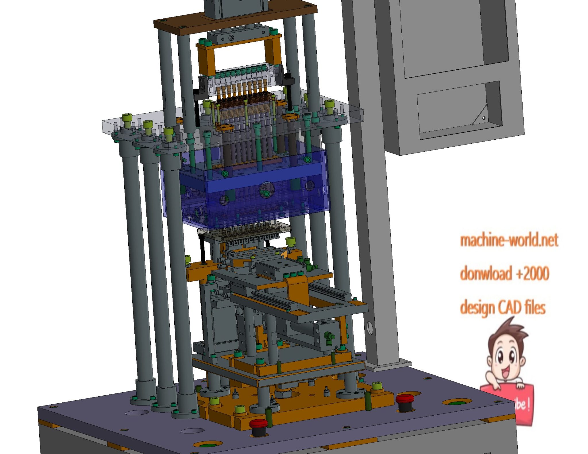 industrial 3D model Solid and Extrusion Glue Melting Machine - MACHINE ...