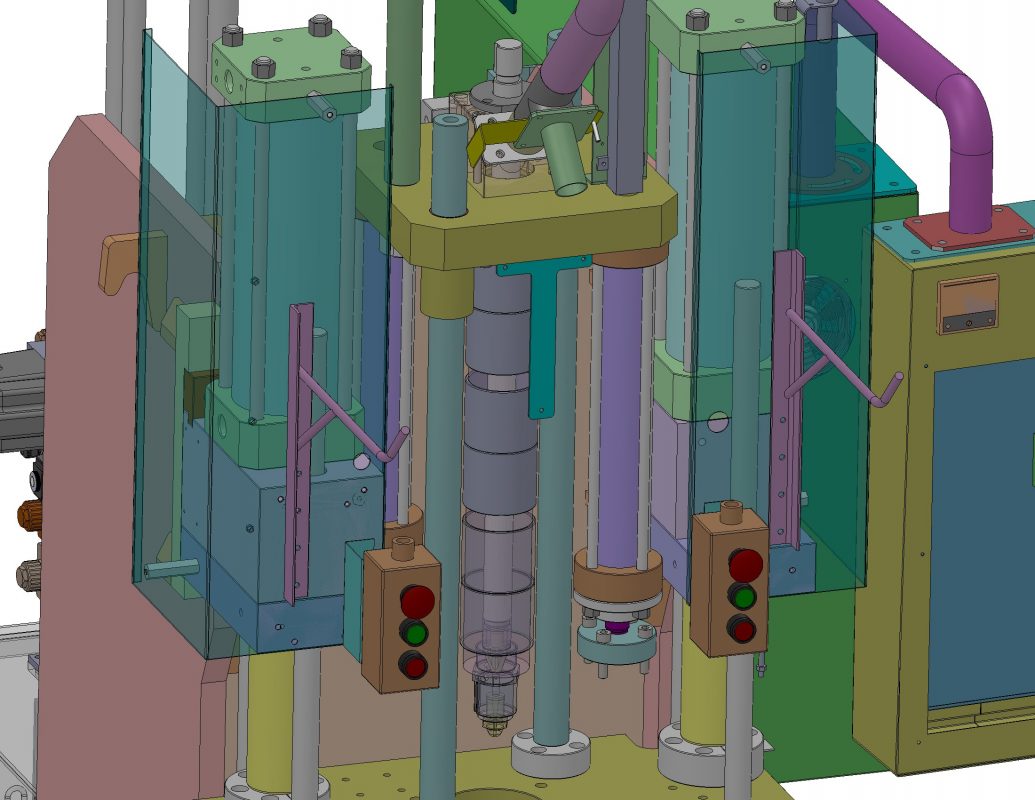 industrial 3D model 20 ton vertical injection molding machine - MACHINE ...