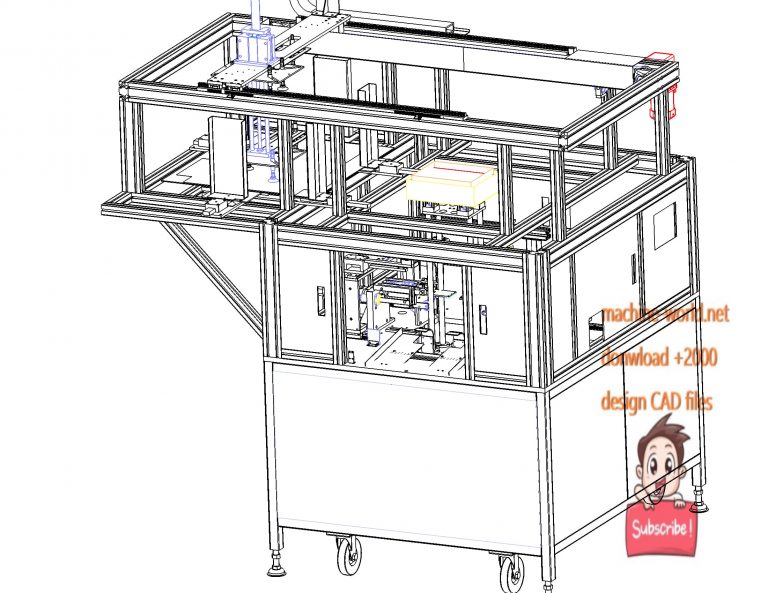 industrial 3D model Automatic box folding machine - MACHINE - WORLD