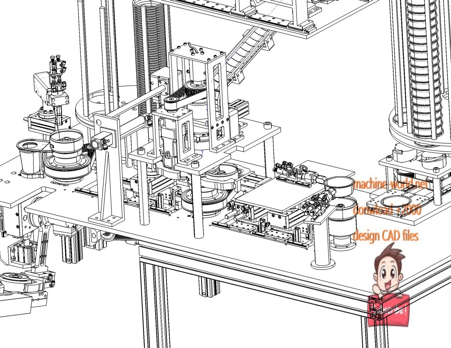 industrial 3D model Flywheel assembly machine - MACHINE - WORLD
