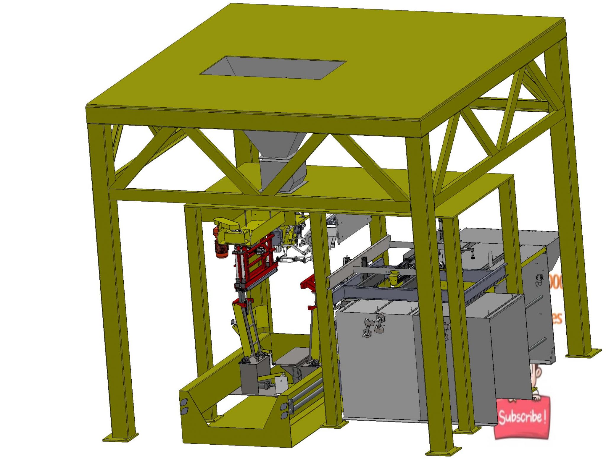 industrial 3D model Large packing machine - MACHINE - WORLD