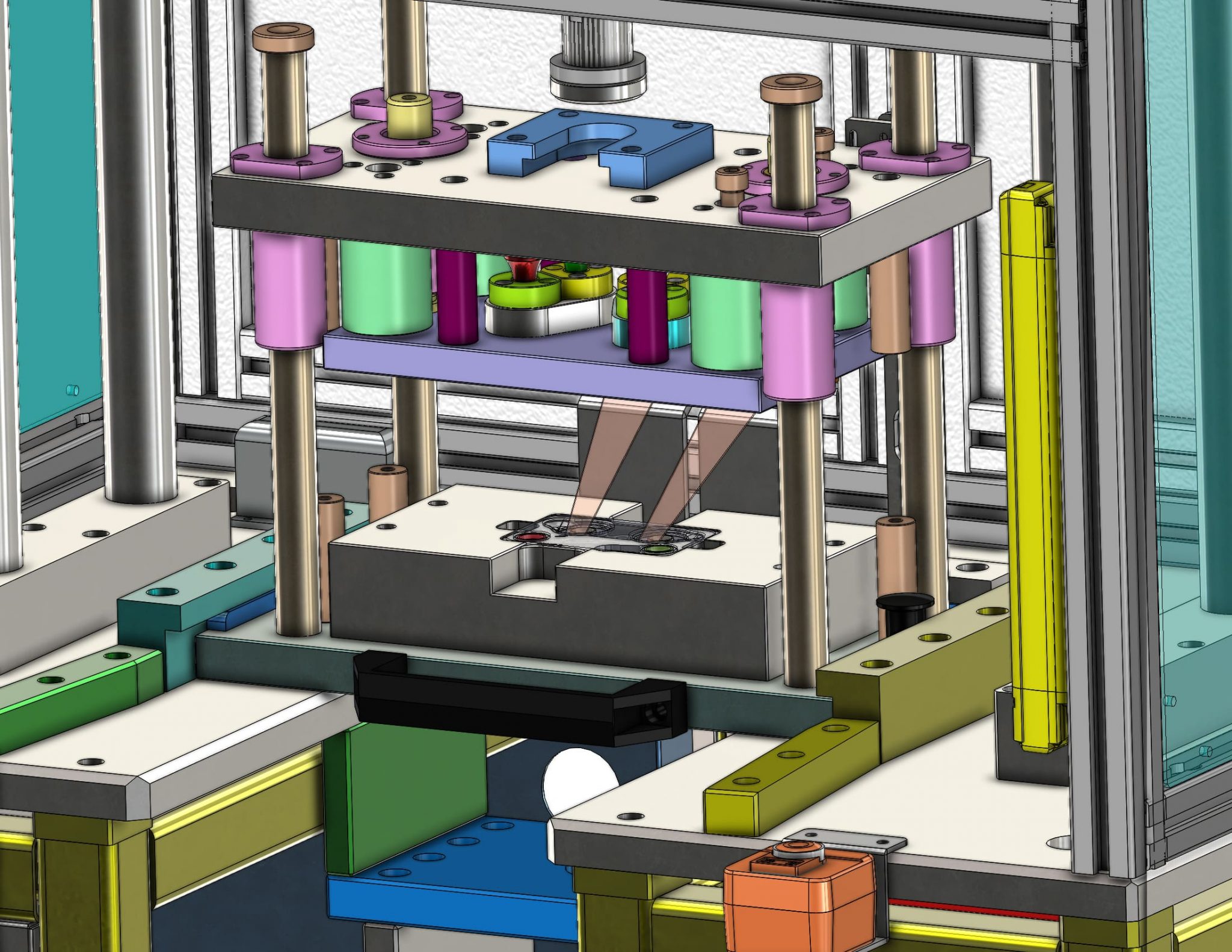 industrial 3D model one station rivet press machine - MACHINE - WORLD