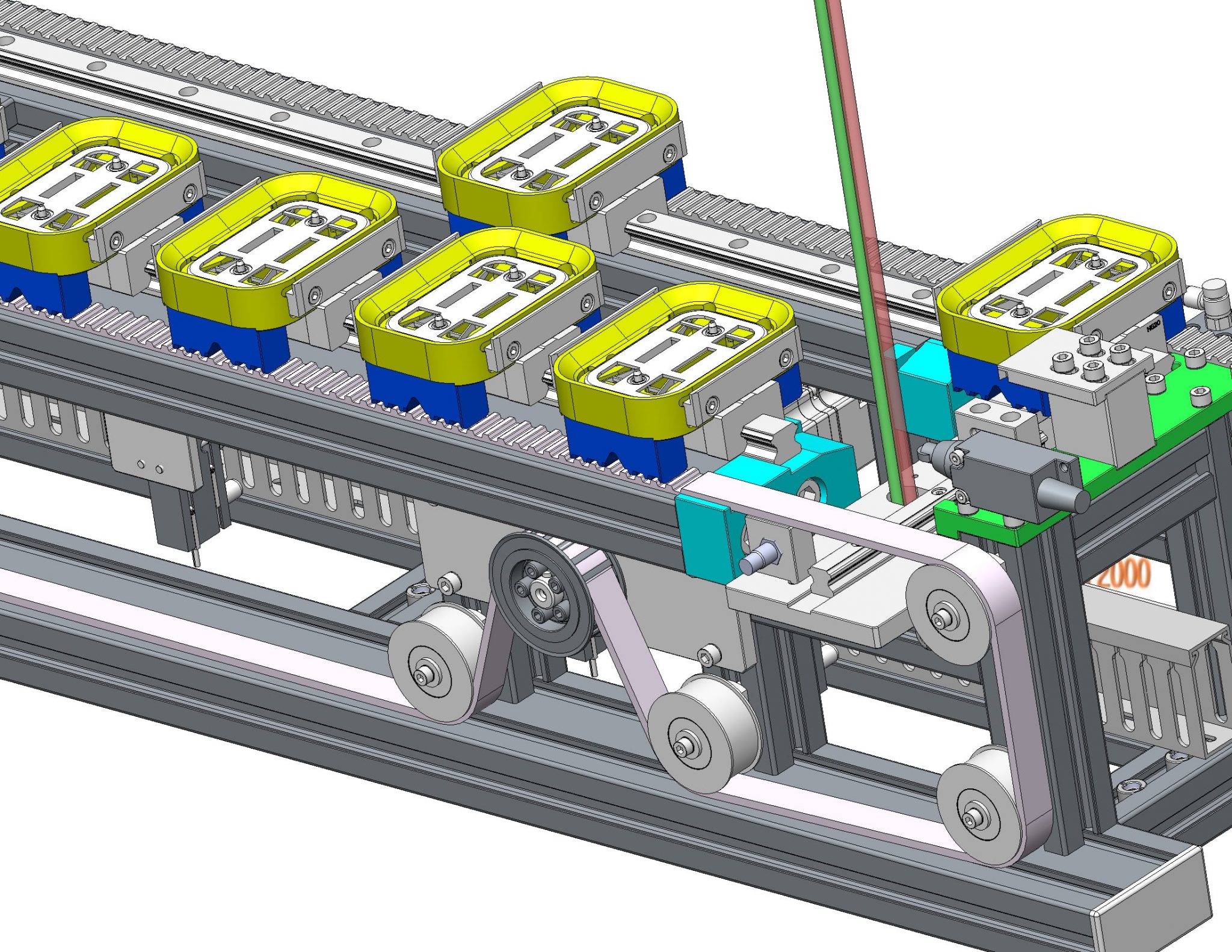 industrial 3D model positioning conveyor - MACHINE - WORLD