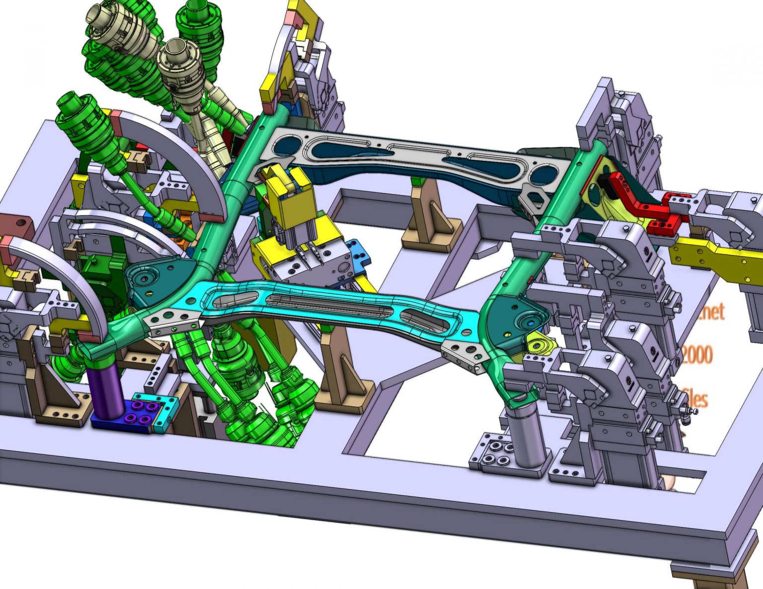 industrial 3D model welded frame fixture - MACHINE - WORLD