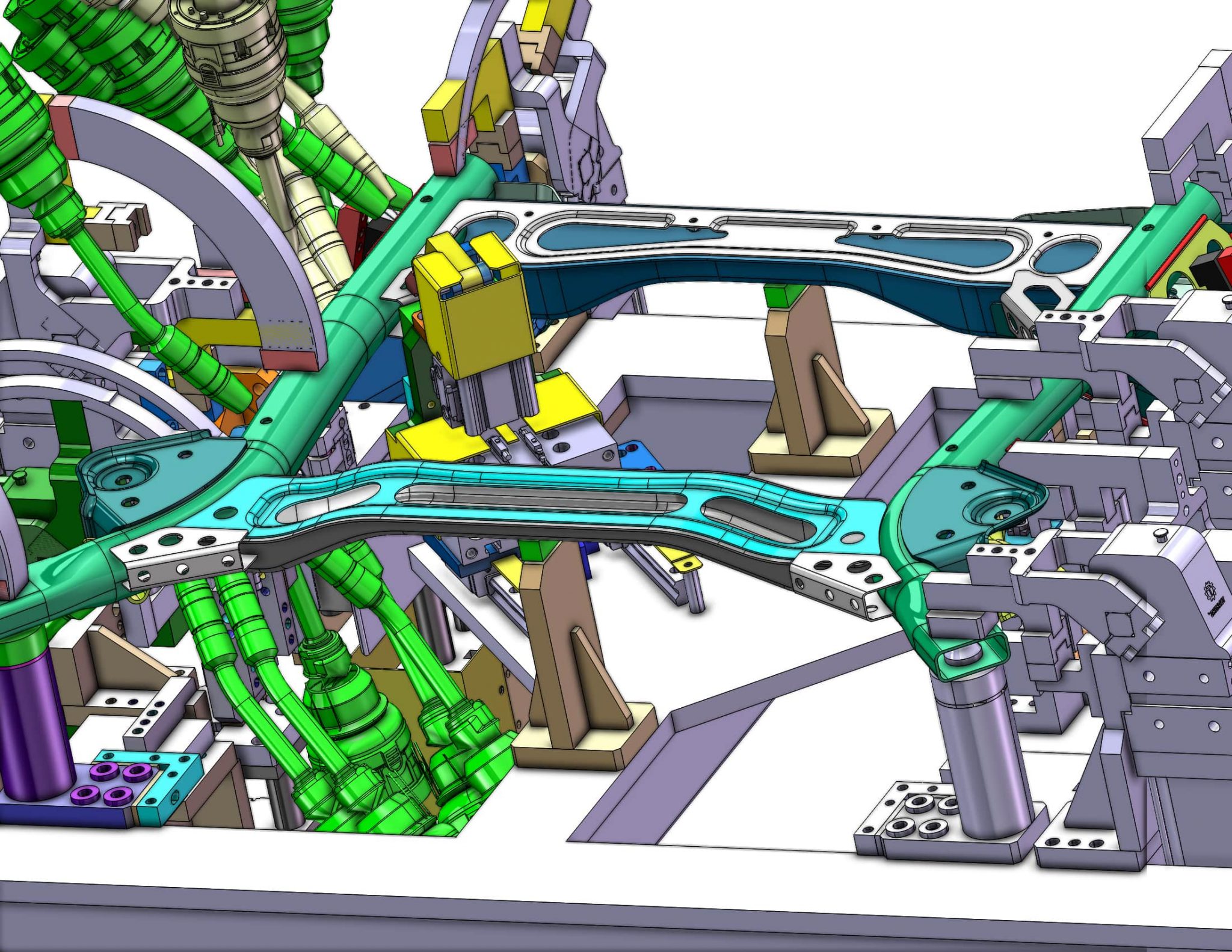 industrial 3D model welded frame fixture - MACHINE - WORLD