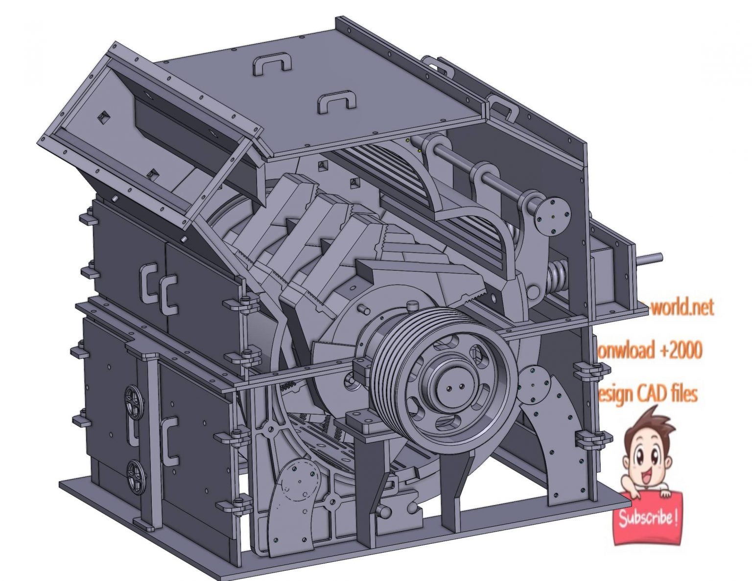 industrial 3D model Impact crusher - MACHINE - WORLD