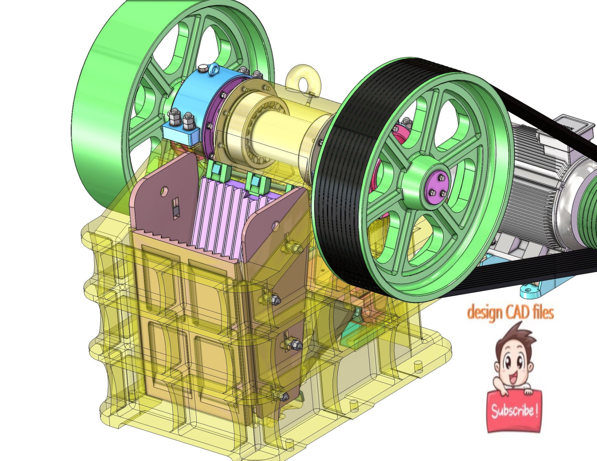 industrial 3D model Jaw crusher - MACHINE - WORLD