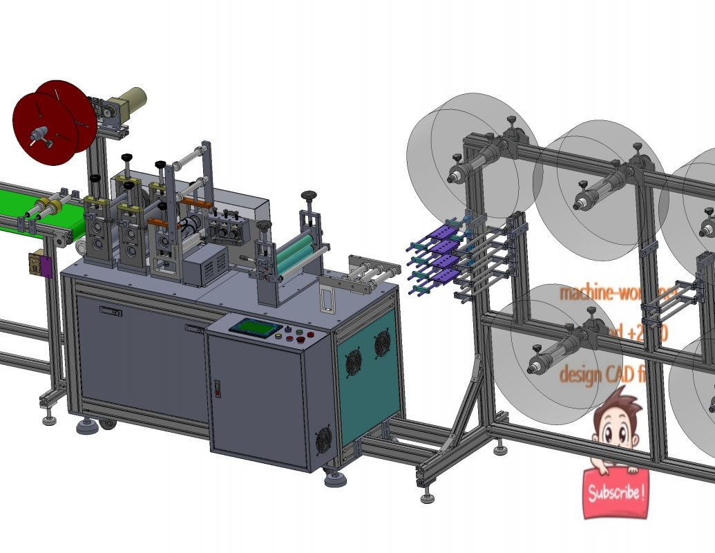 industrial 3D model KN95 mask making machine - MACHINE - WORLD
