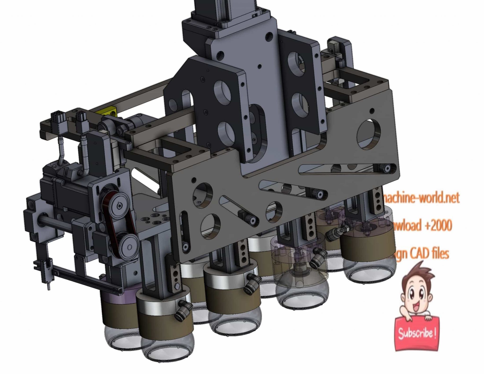 industrial 3D model Lampshade clamp mechanism - MACHINE - WORLD