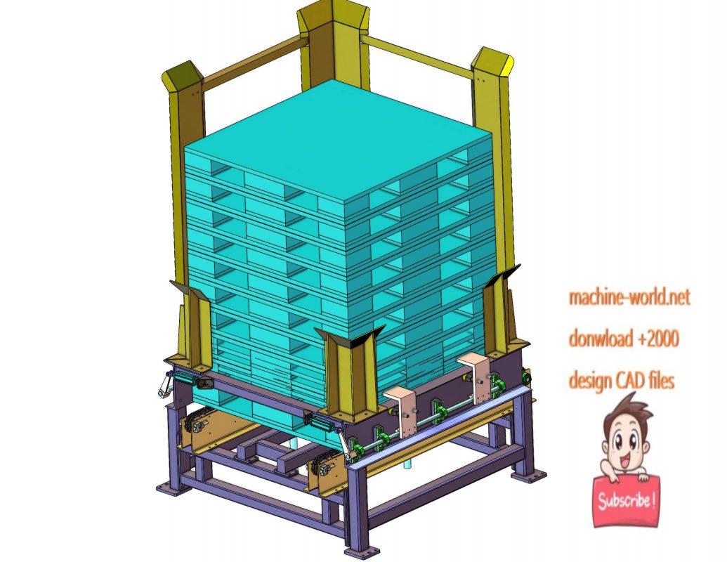industrial 3D model Pallet sorting machine - MACHINE - WORLD