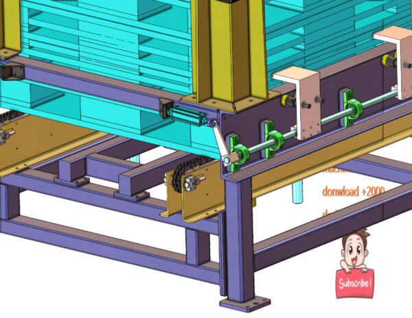industrial 3D model Pallet sorting machine - MACHINE - WORLD