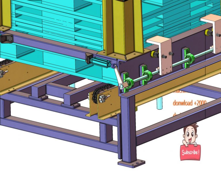 industrial 3D model Pallet sorting machine - MACHINE - WORLD