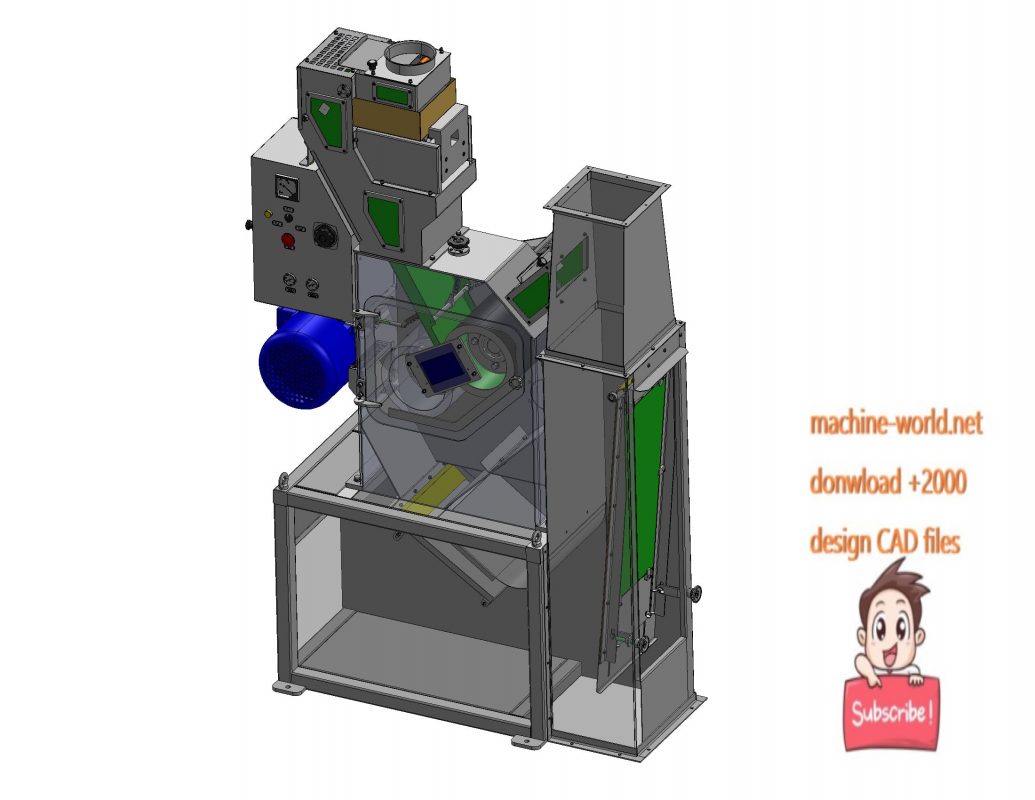 industrial 3D model Rice peeling machine - MACHINE - WORLD