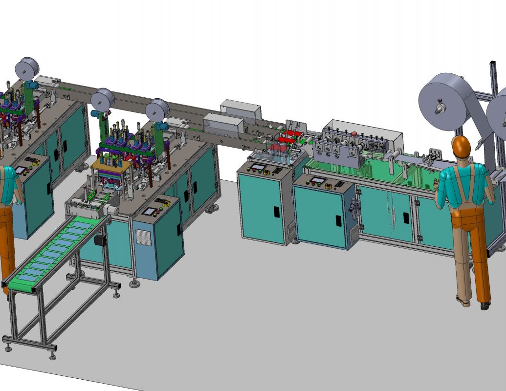 industrial 3D model Single pull double sided mask making machine ...