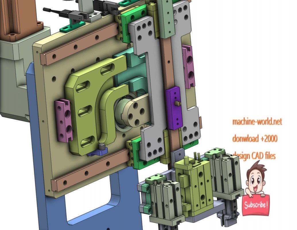 industrial 3D model Two station quick rotation planting mechanism ...