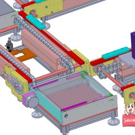 industrial 3D model Automatic strapping machine for wrapping products ...