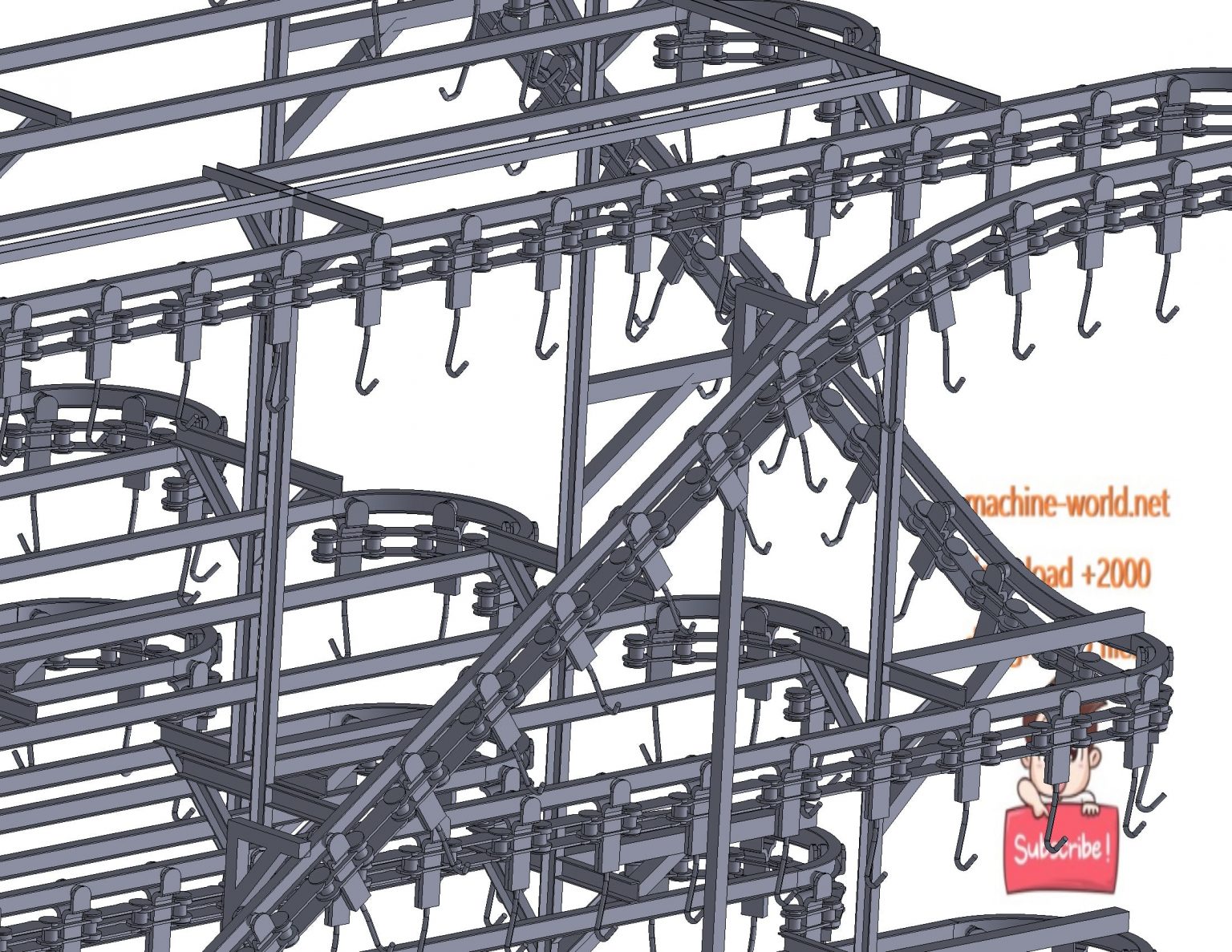 industrial 3D model paint line - MACHINE - WORLD