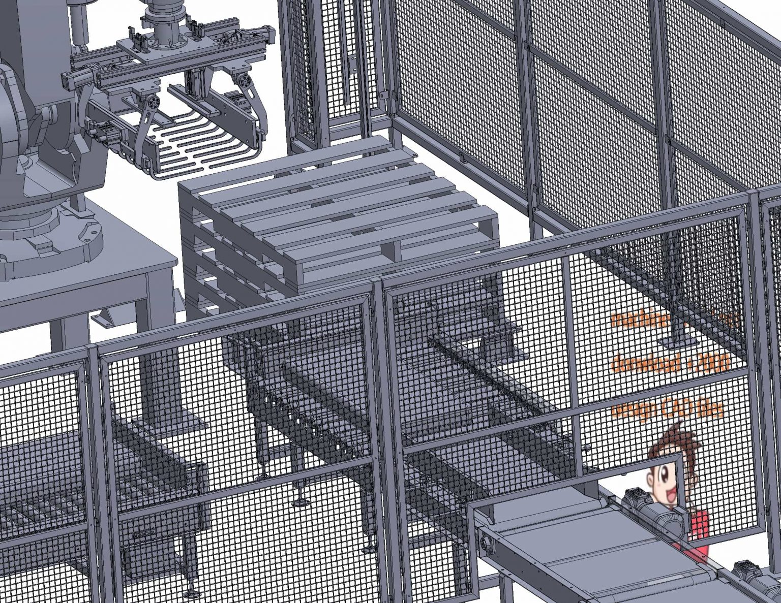 Industrial 3D model Cargo loading line - MACHINE - WORLD