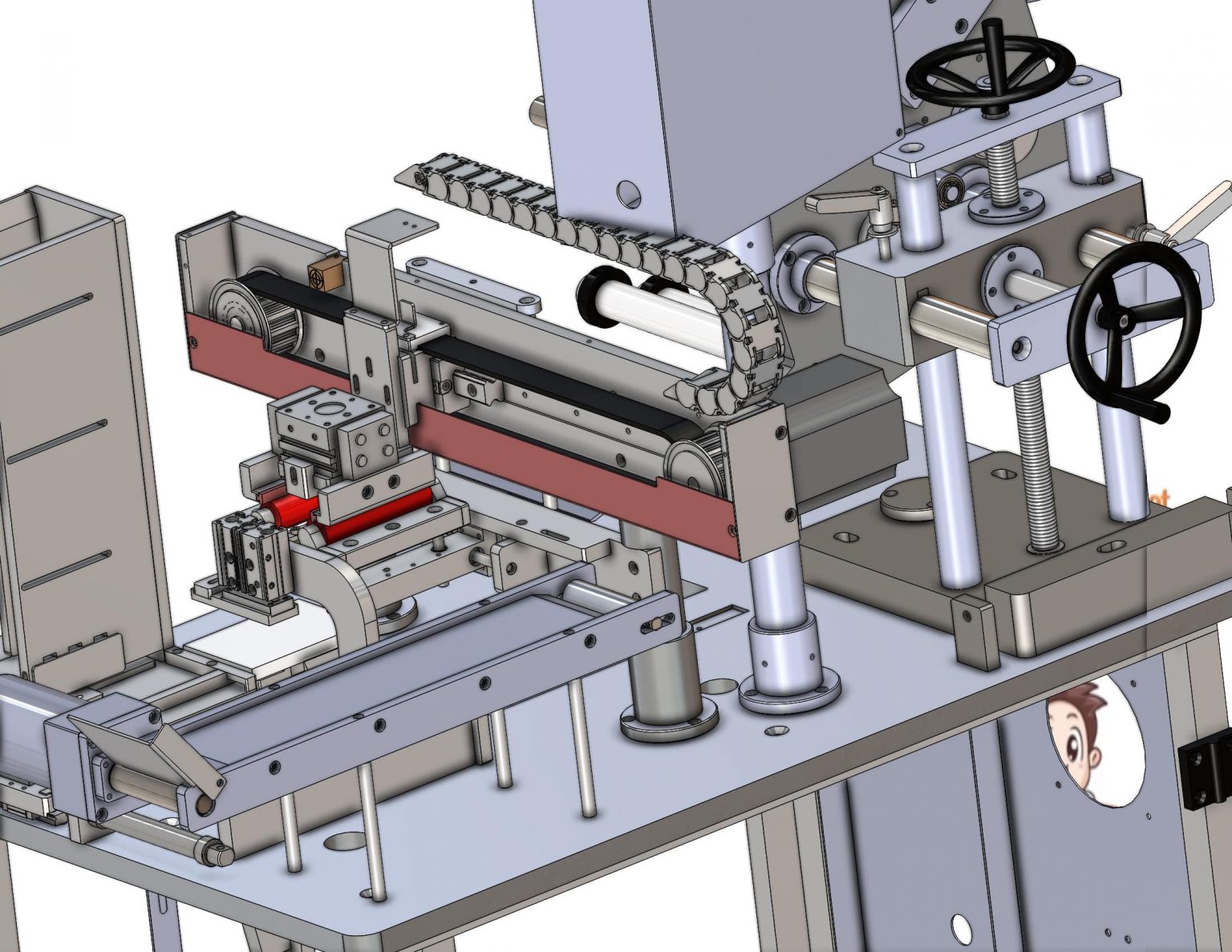 industrial 3D model 3rd generation four sided labeling machine ...