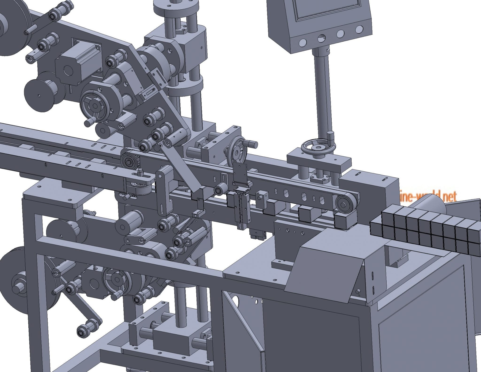 industrial 3D model Adjustable shaft labeling machine - MACHINE - WORLD