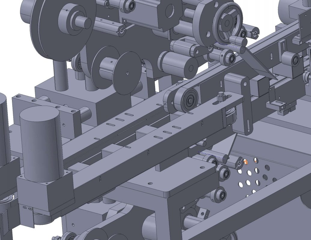 industrial 3D model Adjustable shaft labeling machine - MACHINE - WORLD