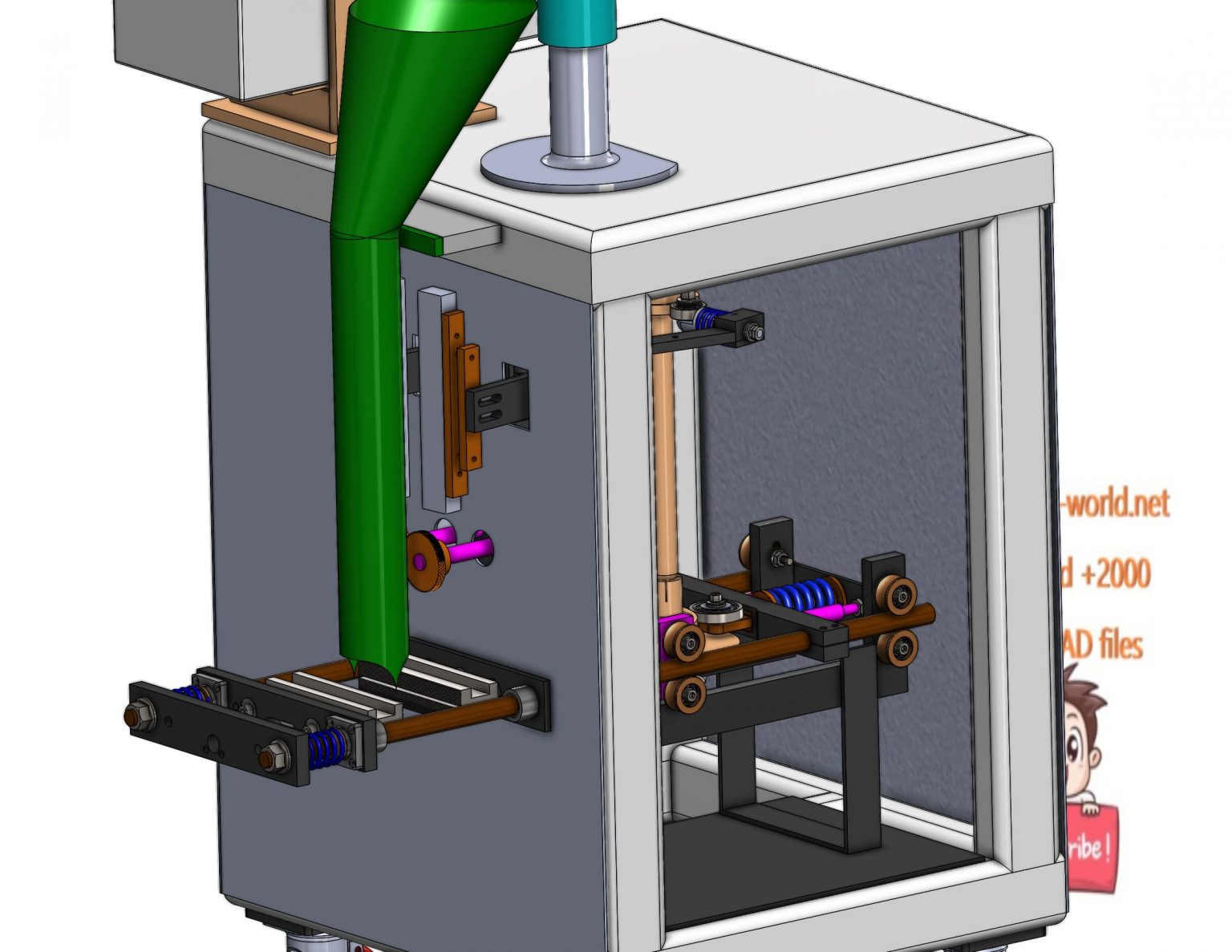industrial 3D model Cup packaging machine - MACHINE - WORLD
