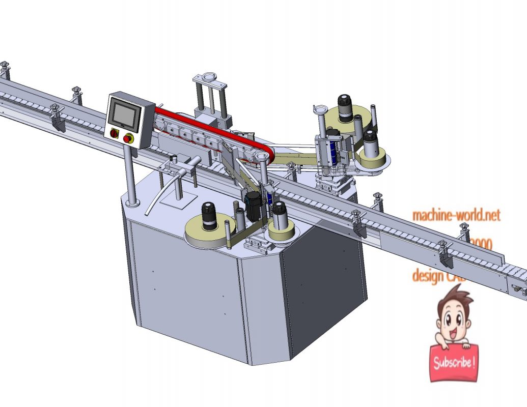 industrial 3D model Double sided labeling machine - MACHINE - WORLD