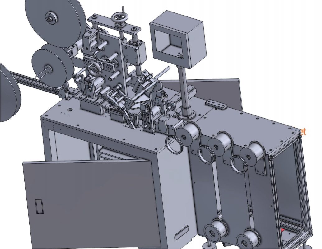 industrial 3D model FFC label laminating machine - MACHINE - WORLD