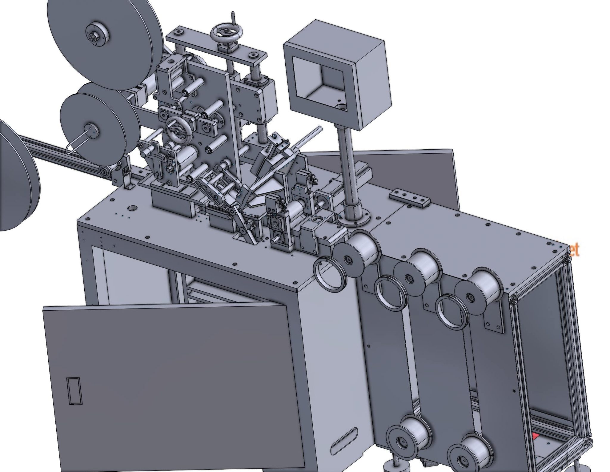 industrial 3D model FFC label laminating machine - MACHINE - WORLD