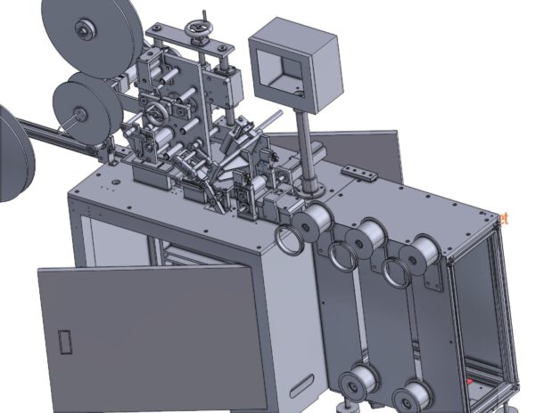 industrial 3D model FFC label laminating machine - MACHINE - WORLD