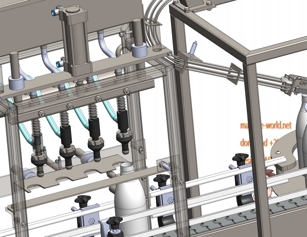 industrial 3D model Filling capping machine - MACHINE - WORLD