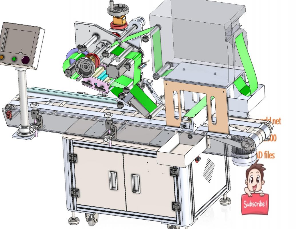 industrial 3D model Full labeling machine - MACHINE - WORLD