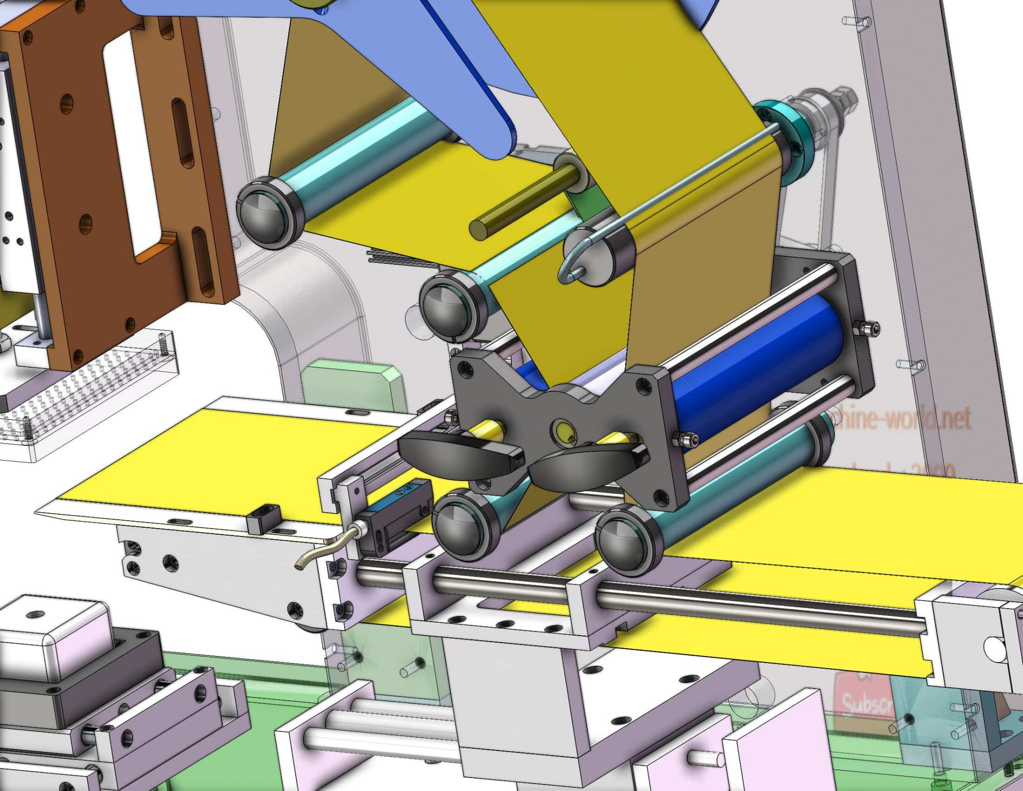 industrial 3D model High precision labeling machine - MACHINE - WORLD