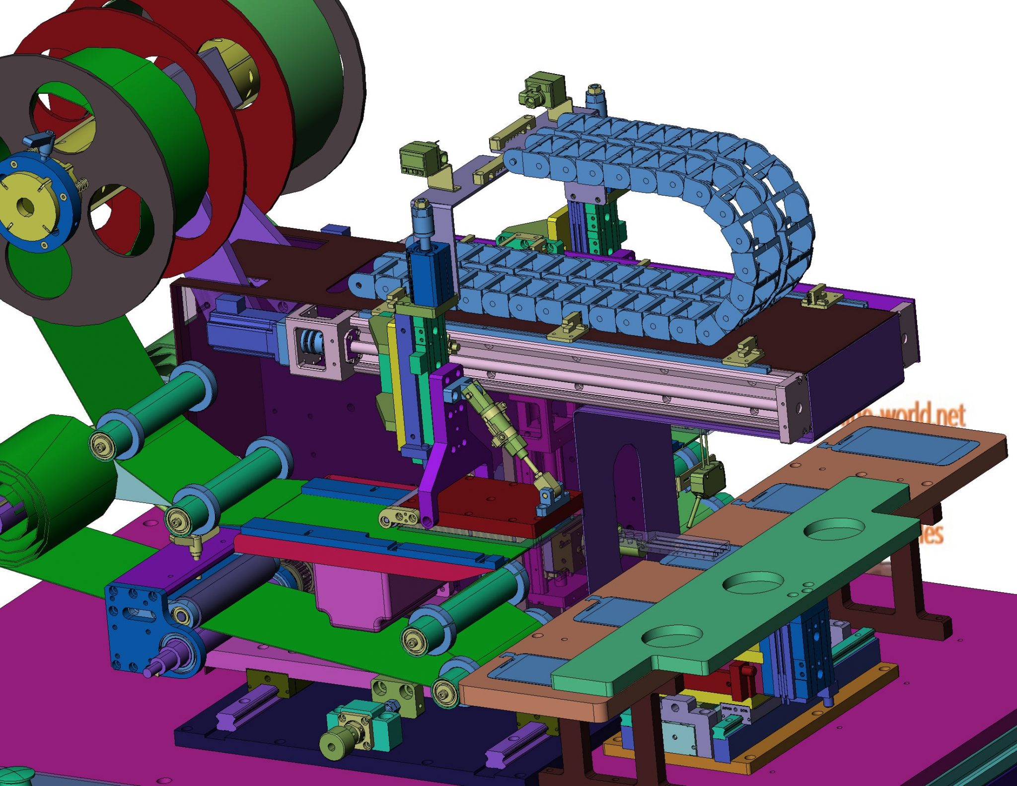 industrial 3D model Mobile phone front back gluing machine - MACHINE ...