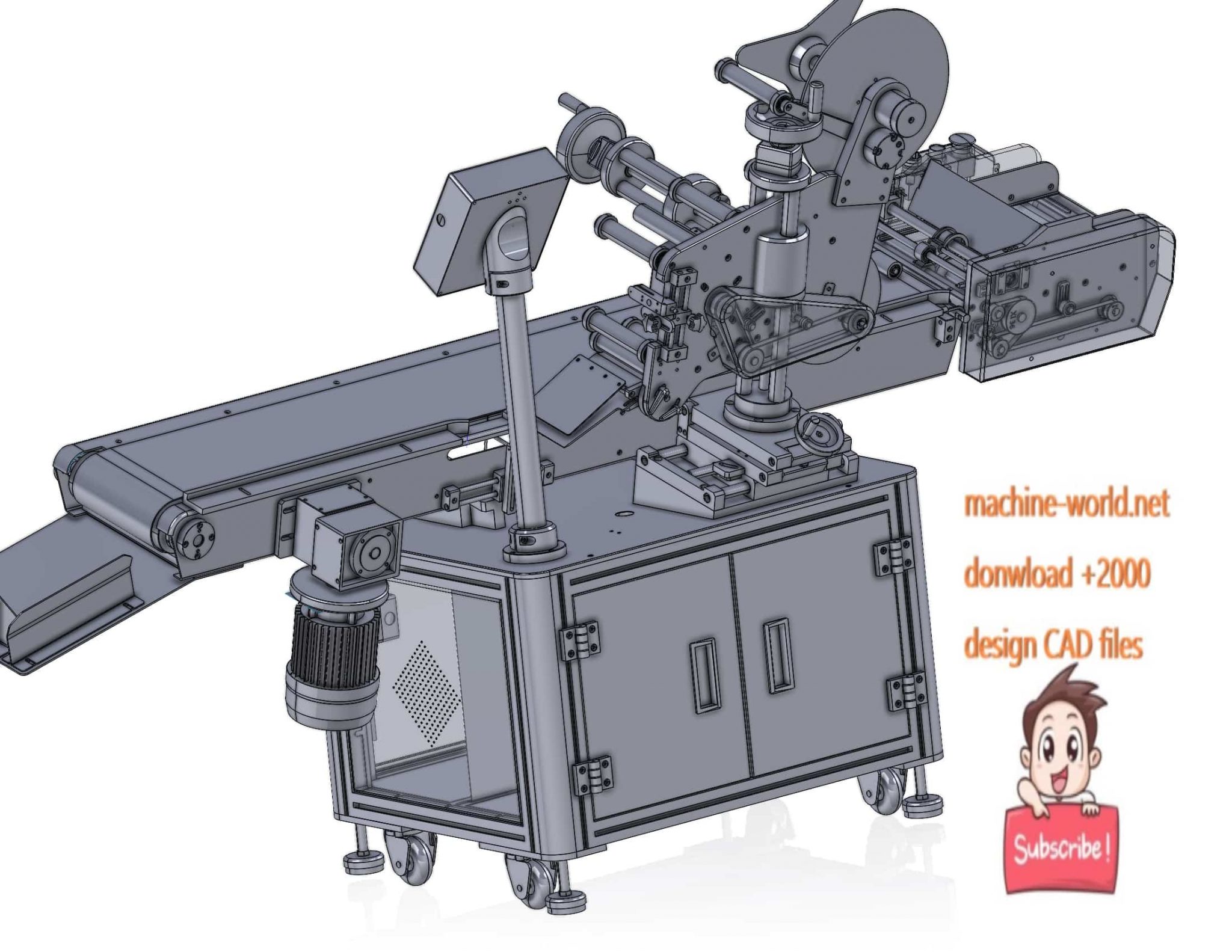 industrial 3D model Packaging labeling machine - MACHINE - WORLD