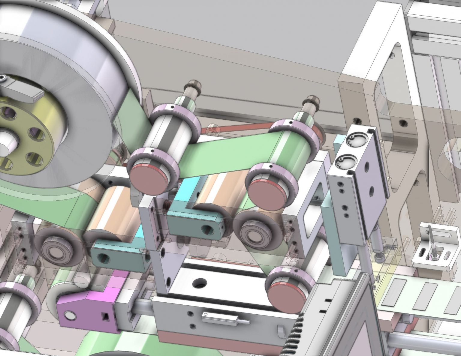 industrial 3D model Roll film label peeling module - MACHINE - WORLD