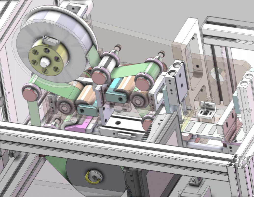 industrial 3D model Roll film label peeling module - MACHINE - WORLD