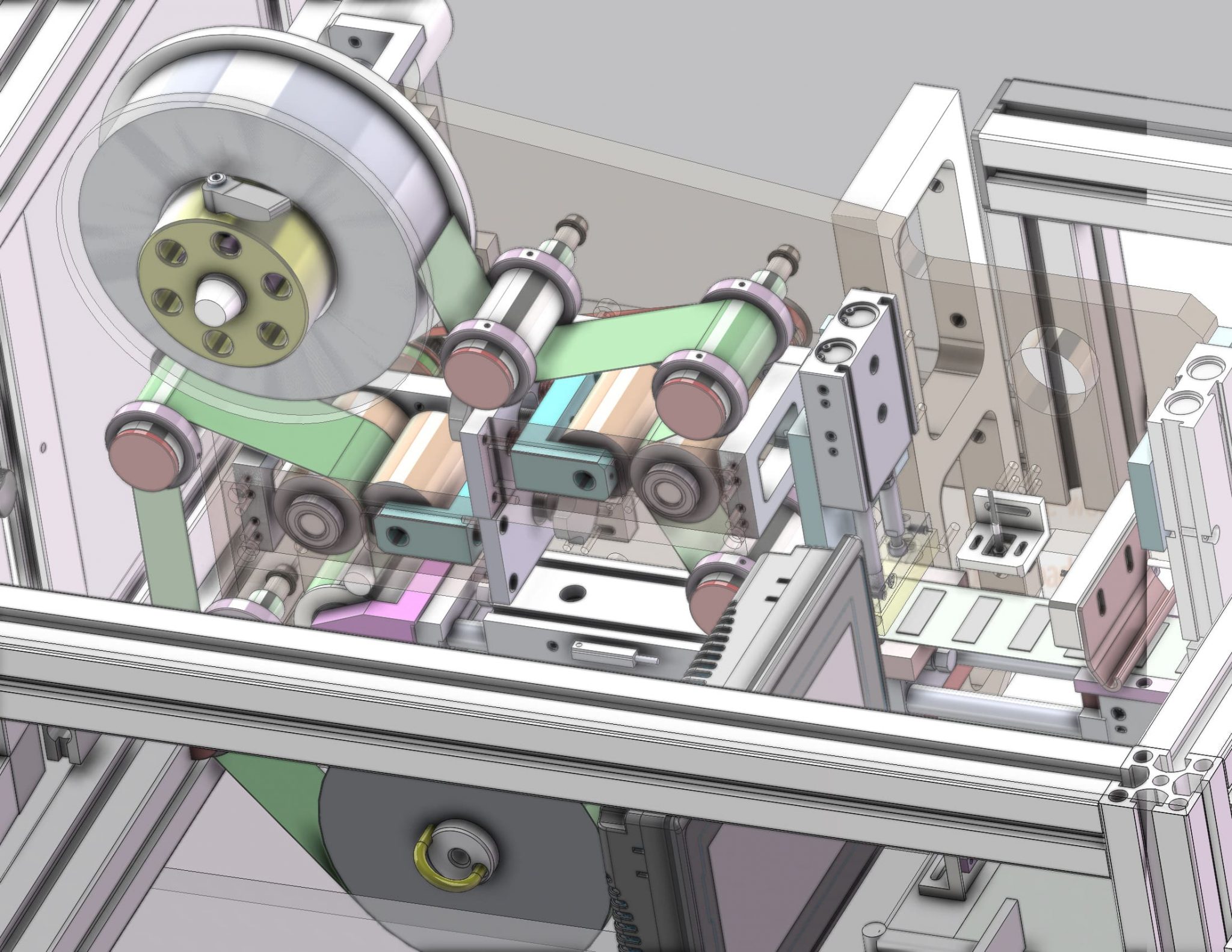 industrial 3D model Roll film label peeling module - MACHINE - WORLD