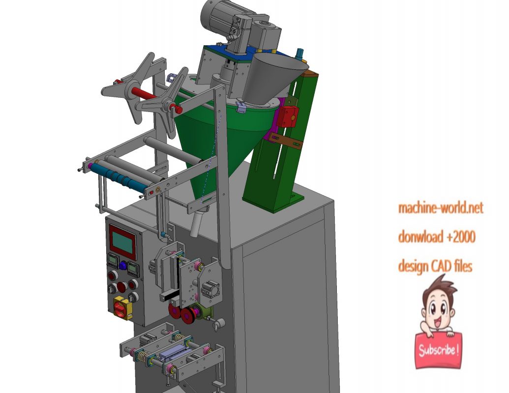 industrial 3D model Screw packaging machine - MACHINE - WORLD