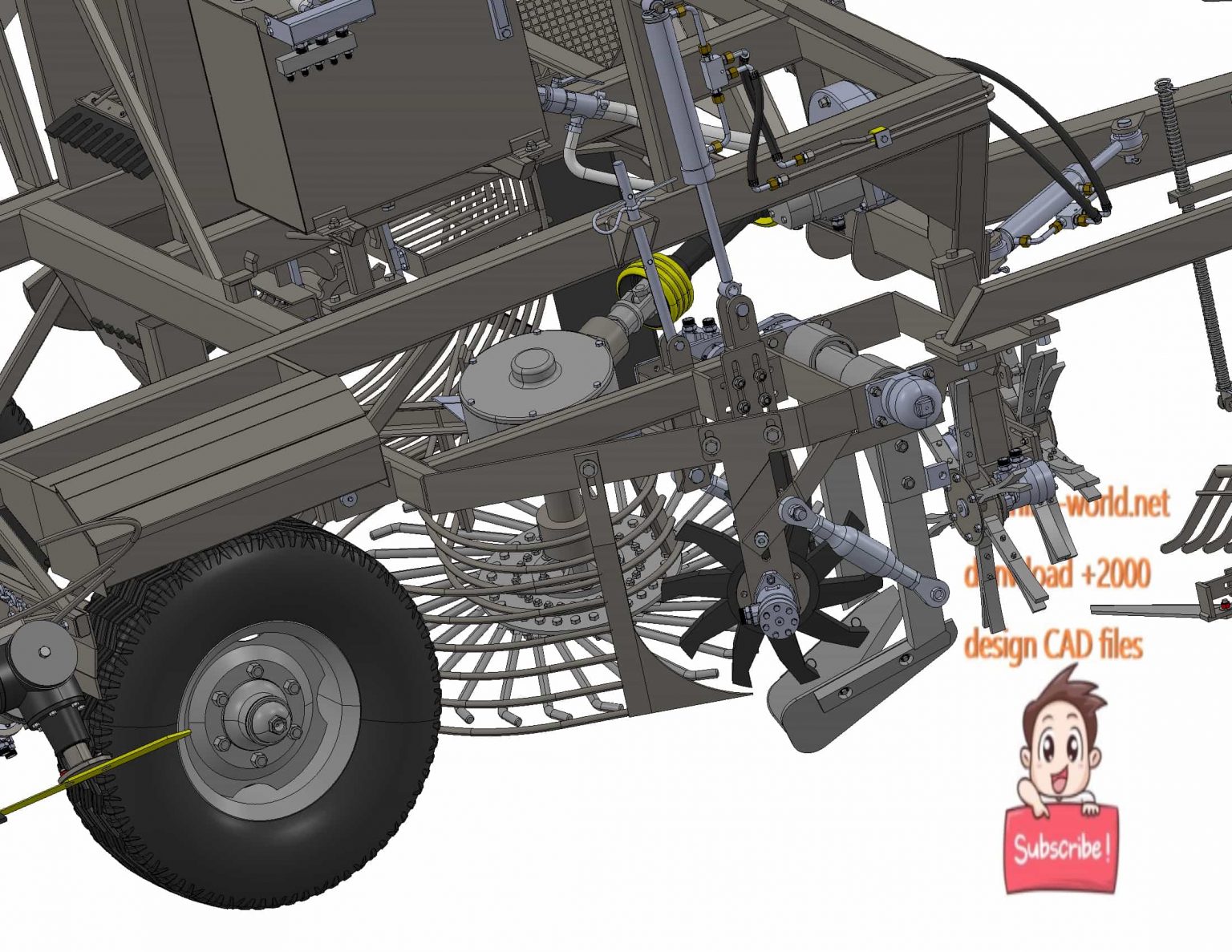 industrial 3D model Sugar beet harvester - MACHINE - WORLD