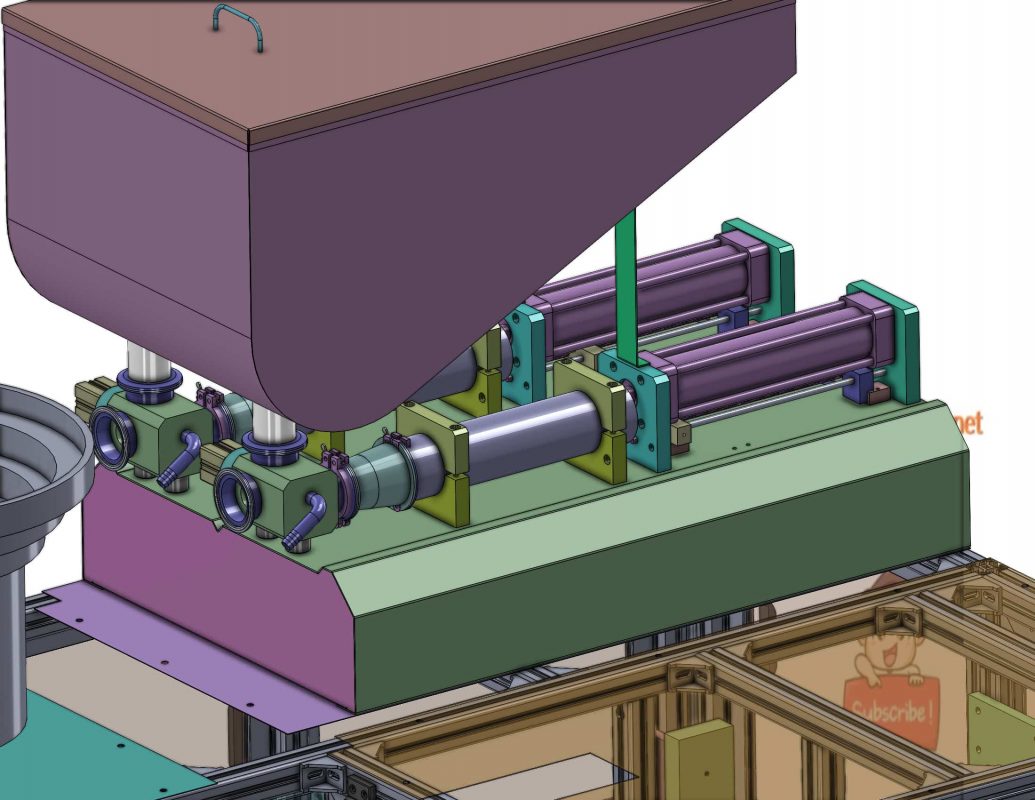 industrial 3D model rotary filling machine 18 heads Three in one ...