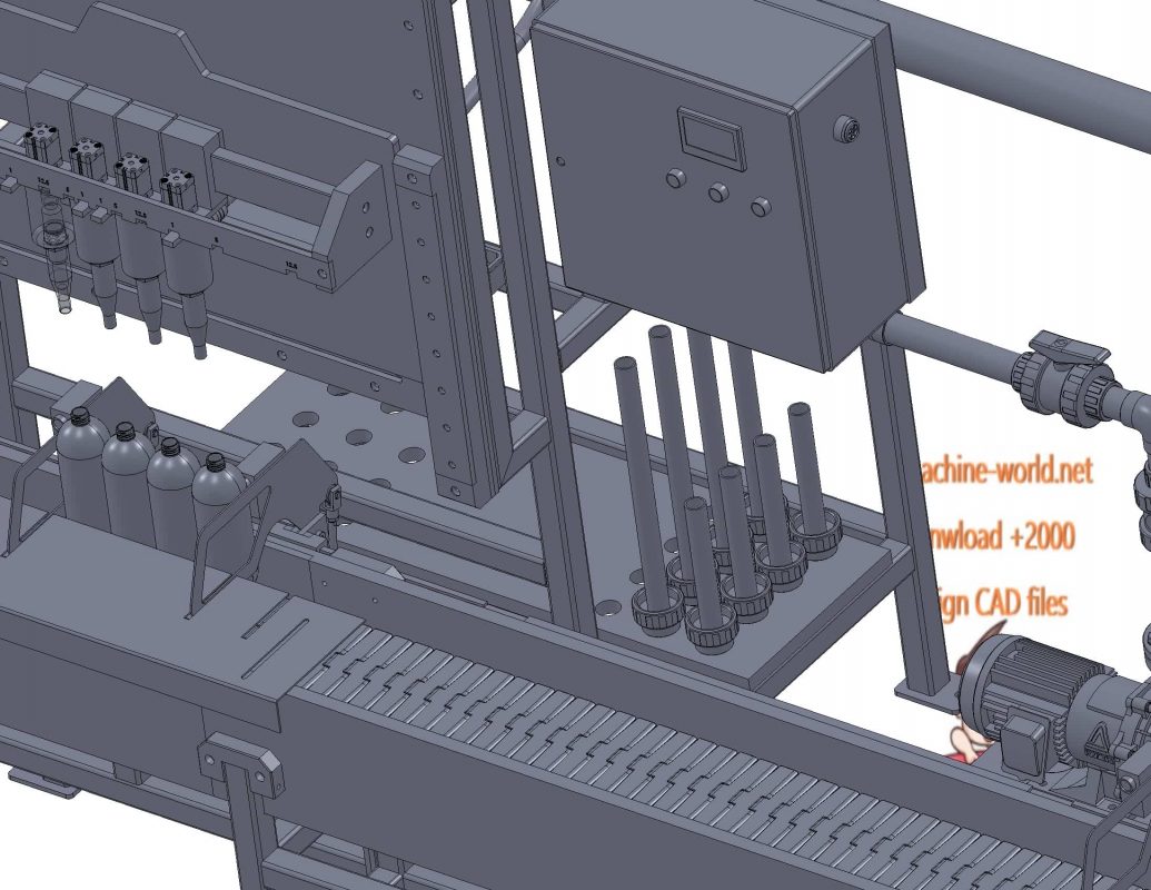 industrial 3D model bottling machine - MACHINE - WORLD
