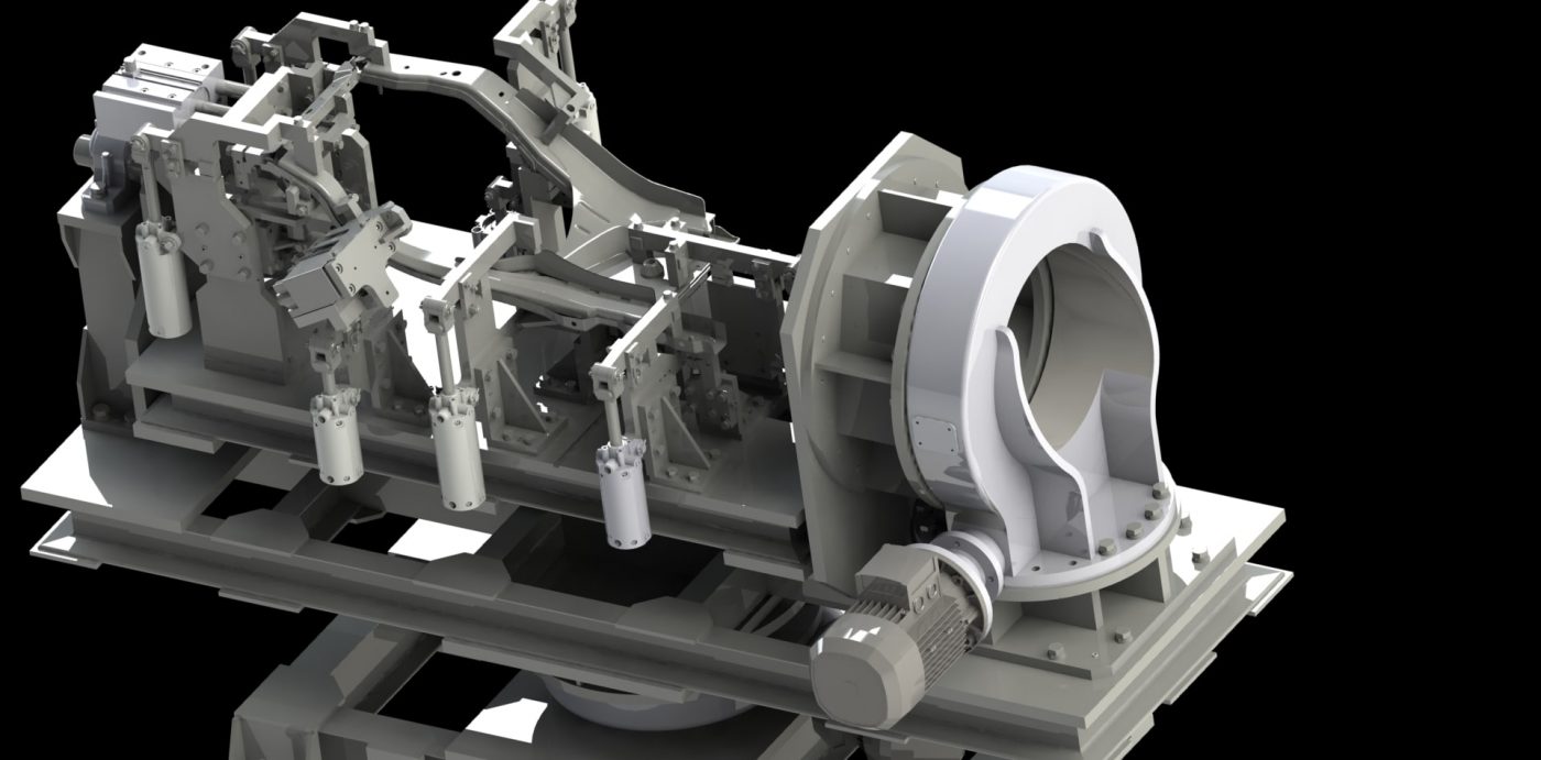 industrial 3D model 2 axis welding jig - MACHINE - WORLD