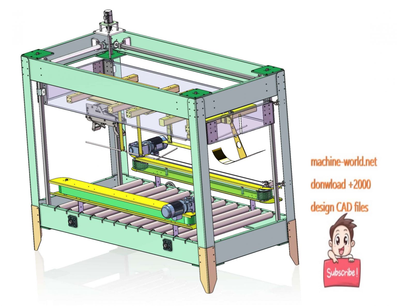 industrial 3D model Automatic cartoning machine - MACHINE - WORLD