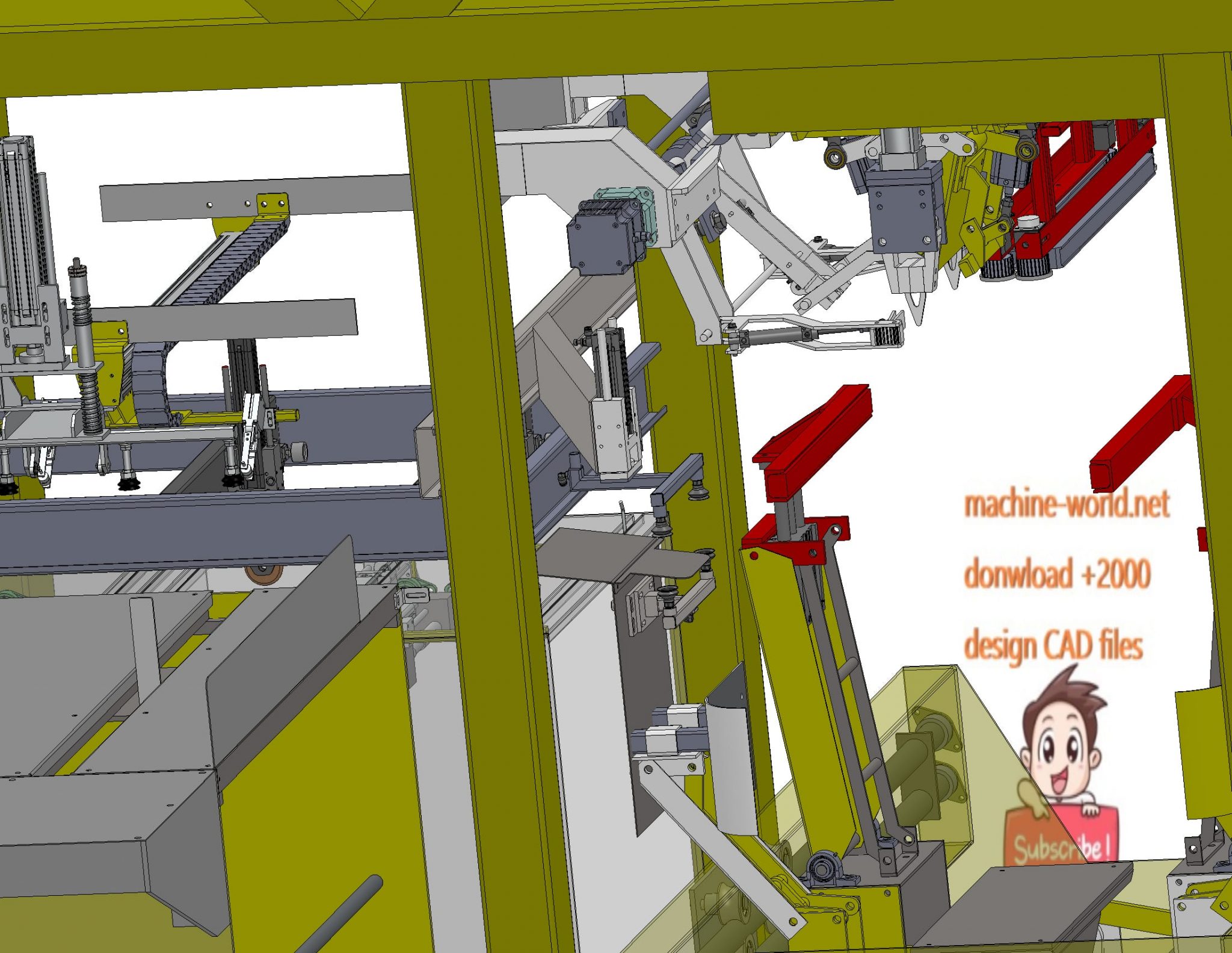 industrial 3D model Bag packing machine - MACHINE - WORLD