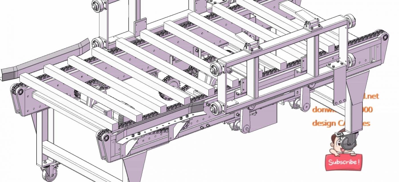 industrial 3D model Chain conveyor - MACHINE - WORLD
