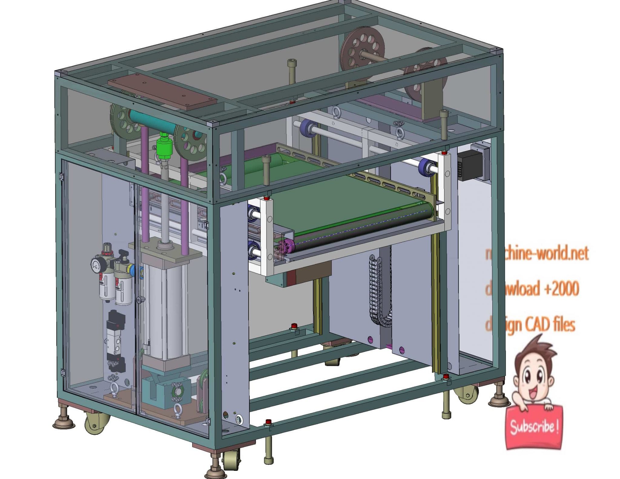 industrial 3D model Cylinder lifter - MACHINE - WORLD